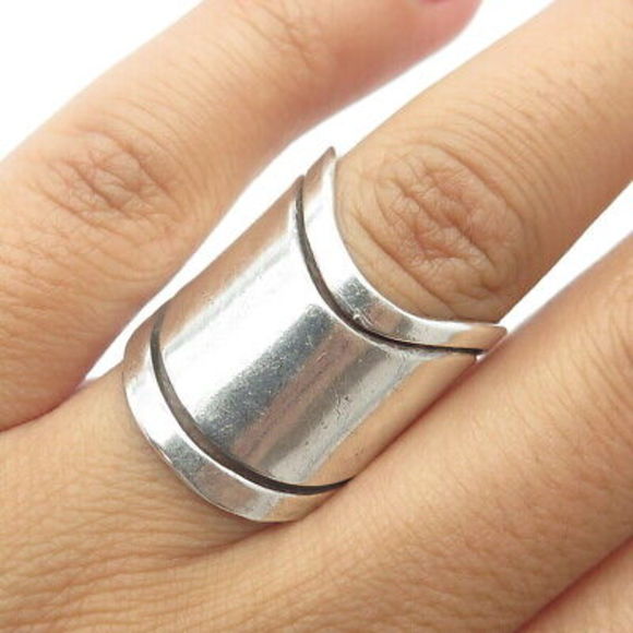 Jewelry | 925 Sterling Silver Vintage Mexico Modernist Statement Ring ...